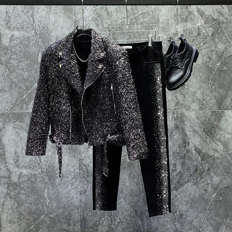 Autumn Winter Fashionable Men's Clothing High-End Bright Tassel Design ...