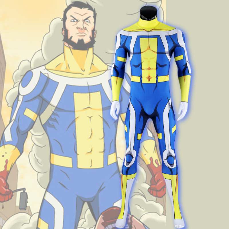 Invincible Season 3 Anime Cosplay Costume：Immortal Man's Blue and ...