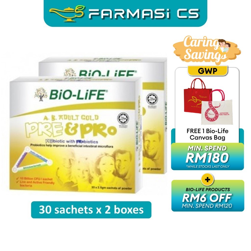 Bio-Life AB Adult Gold Pre & Pro 30s x 2 (TWIN) EXP:09/2026 [Farmasi CS ...