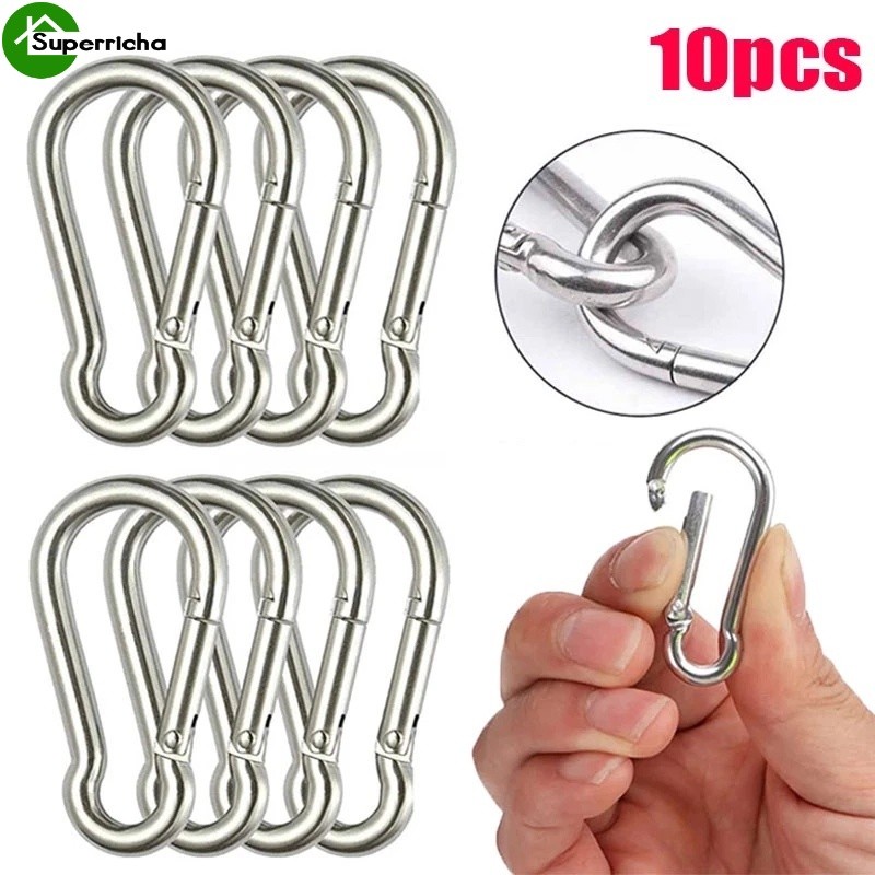 [Featured]1/10 Pcs Snap Hook Auto Keychain Alloy Spring Carabiner Snap ...