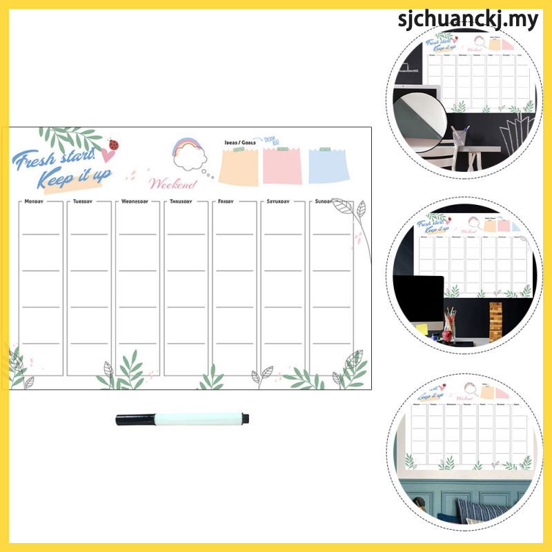 Dry Erase Board Calendar Week for Kitchen Wall Whiteboard Stickers ...