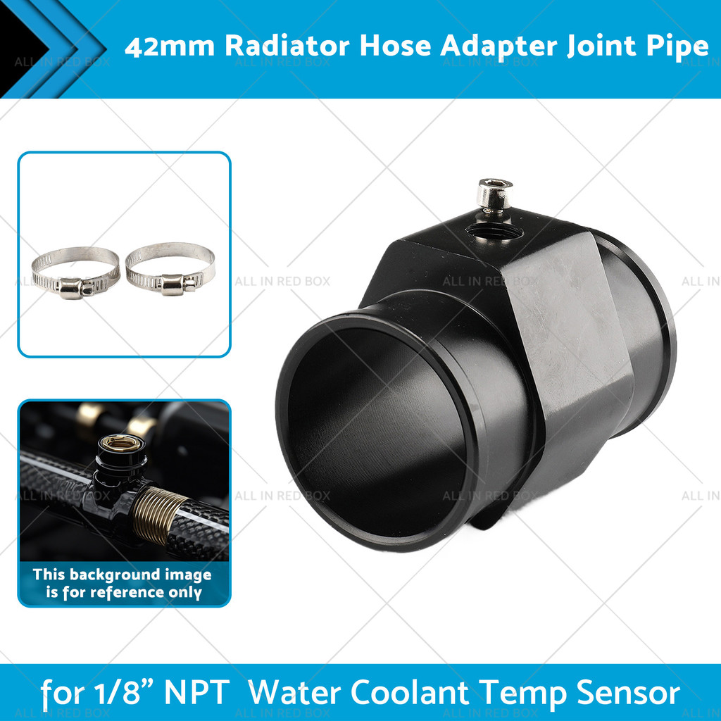 42mm Radiator Hose Adapter Joint Pipe for 1/8" NPT Water Coolant Temp ...