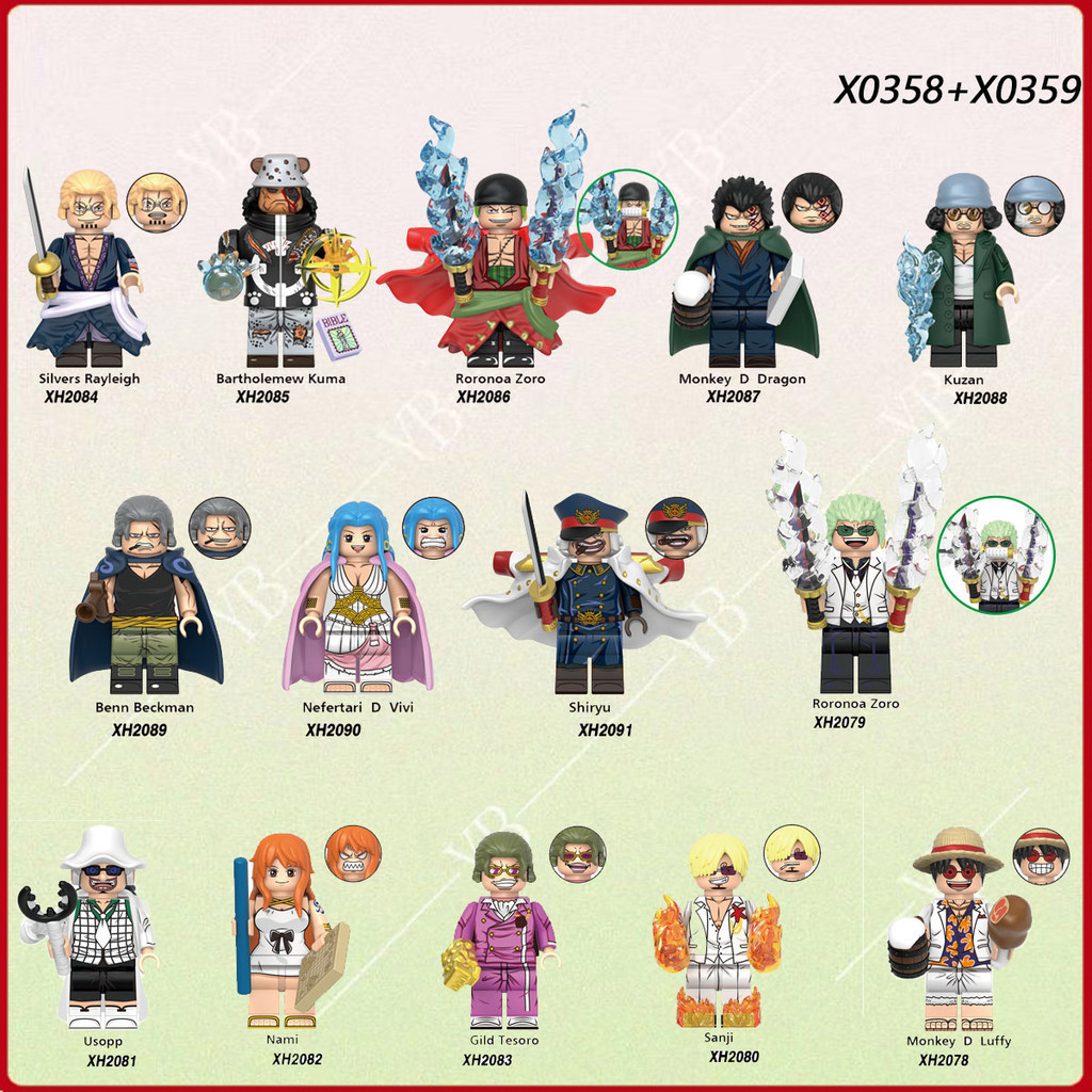 Educational Model Toys Comic building blocks Luffy assembly building ...