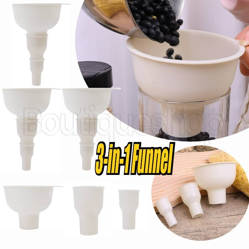 3-in-1 Multi-caliber funnel - Oil Can Sub-packaging Plastic Funnel ...