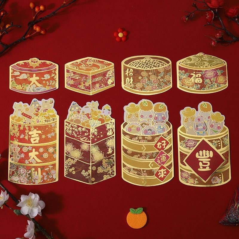 Snake Year Steamer Style Red Envelope Money 2025 Angbao cartoon angpow ...