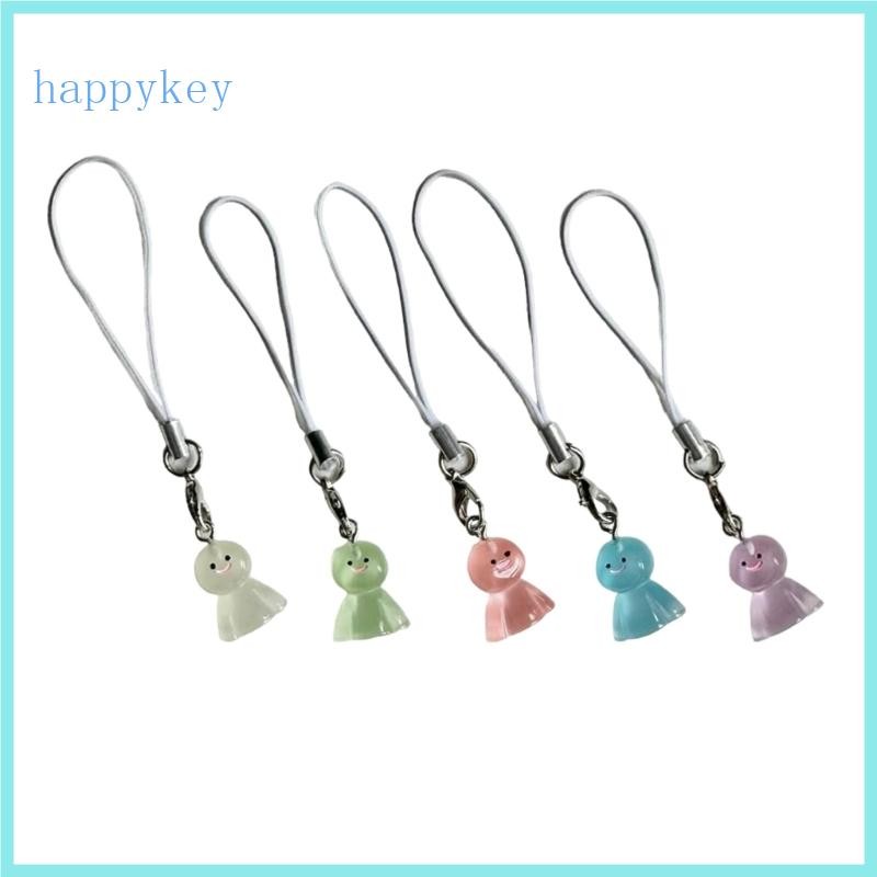 HAP Fashionable Charm Dolls Phone Straps Set of 5 Sturdy Resin Craft ...