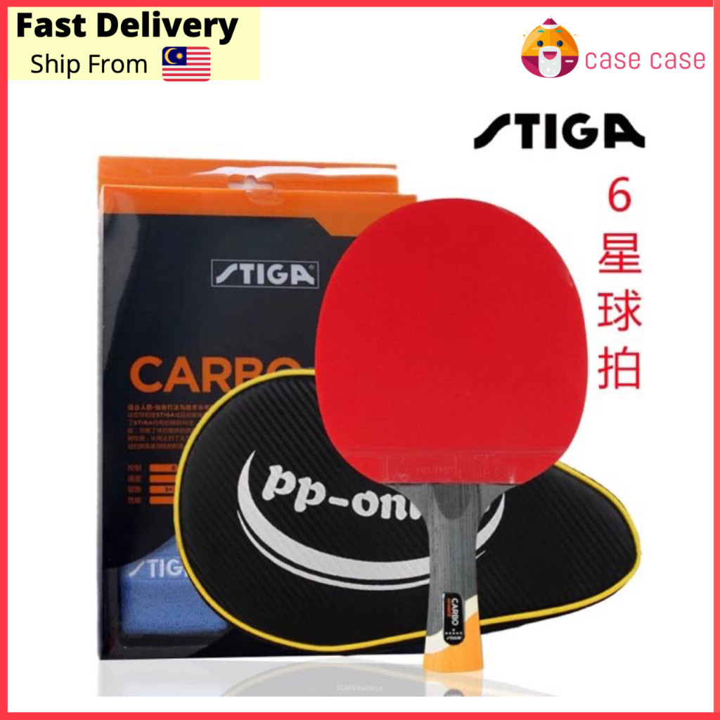 Original STIGA 4 Star / 5 Star / 6 Star Ping Pong Bat Complete Set with ...