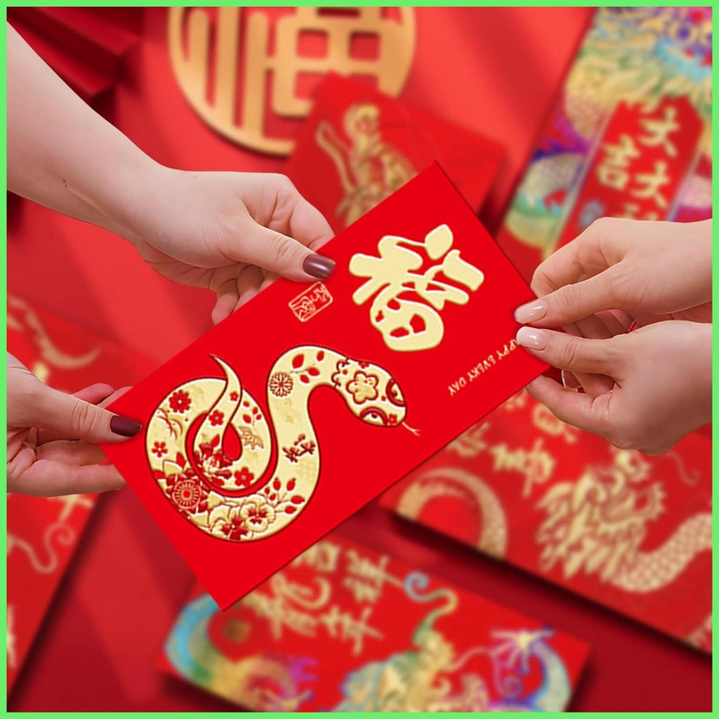 Snake Red Envelopes Cute Lunar New Year of the Snake Red Envelopes 2025 ...