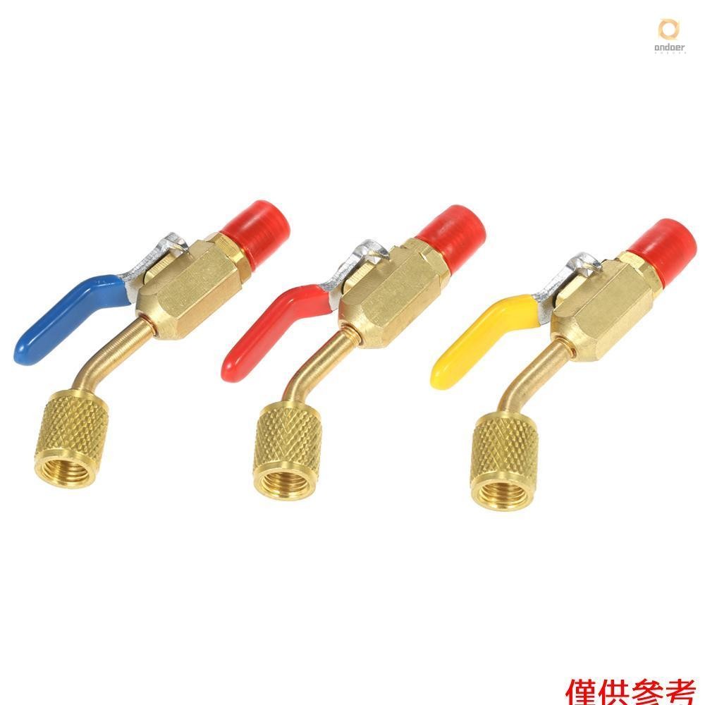 Air Conditioning Refrigerant 3PCS Color Coded R410A R134A Shut Valves ...