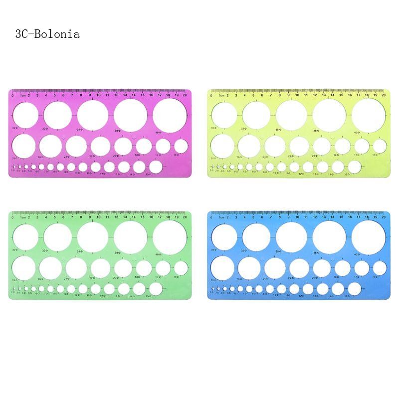 BO Transparent Ruler Circle Wheel Drafting Measuring Template for ...