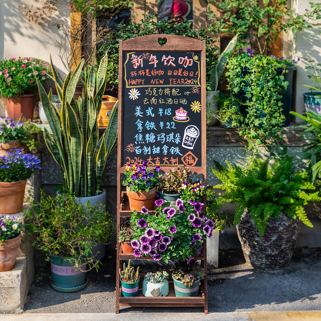Retro Vertical Small Blackboard Bracket Type Commercial Shop ...