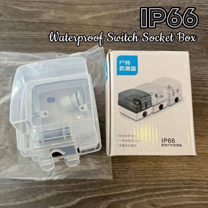 IP66 1 Gang Waterproof Socket Cover Switch Soket Kalis Air Outdoor ...