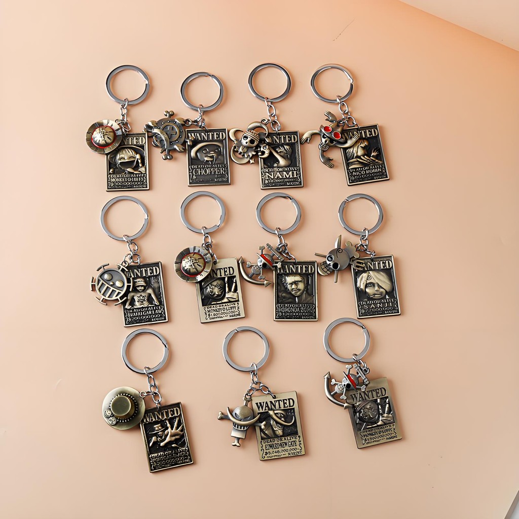 One Piece Wanted Poster Keychain | Shopee Malaysia