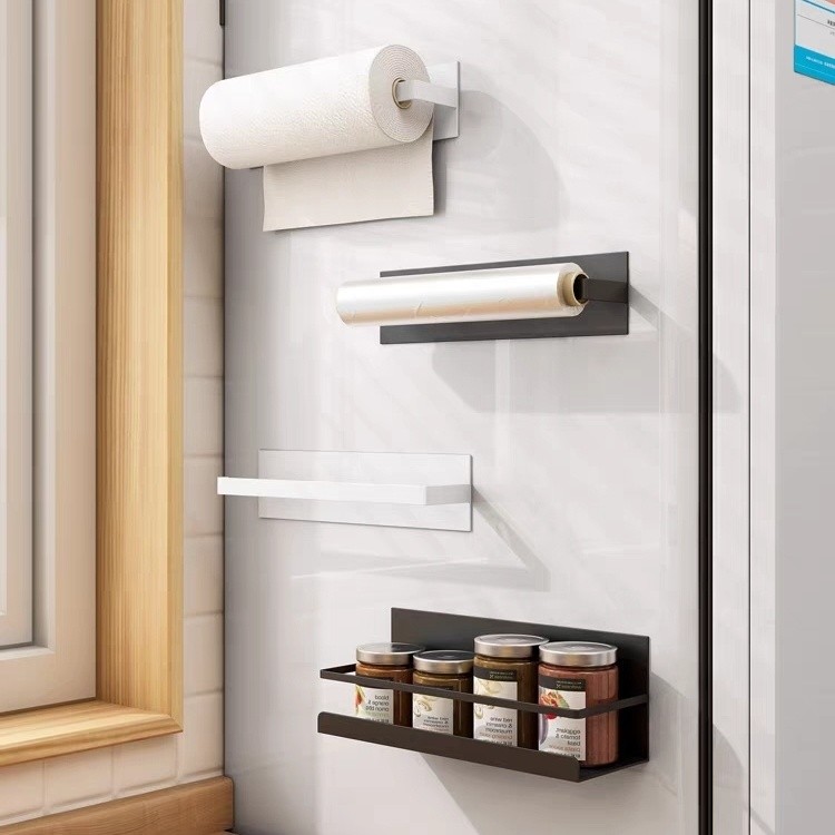 Kitchen Paper Towel Rack Perforation-Free Cabinet Roll Paper Rack Shelf ...