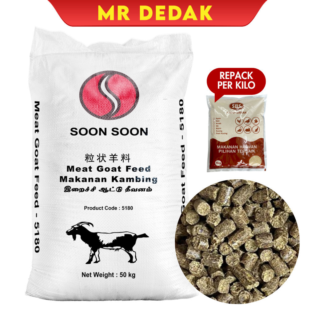[10KG] [REPACK] [5180] MAKANAN KAMBING JENAMA SOON SOON | GOAT PELLET ...
