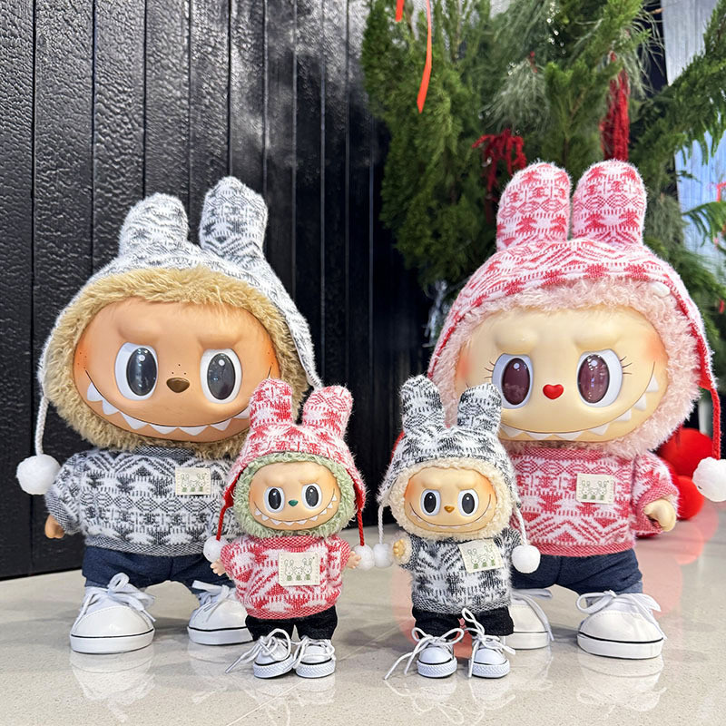 38Cm Labubu plush doll clothes for Labubu doll MOKOKO sweetheart rabbit ...