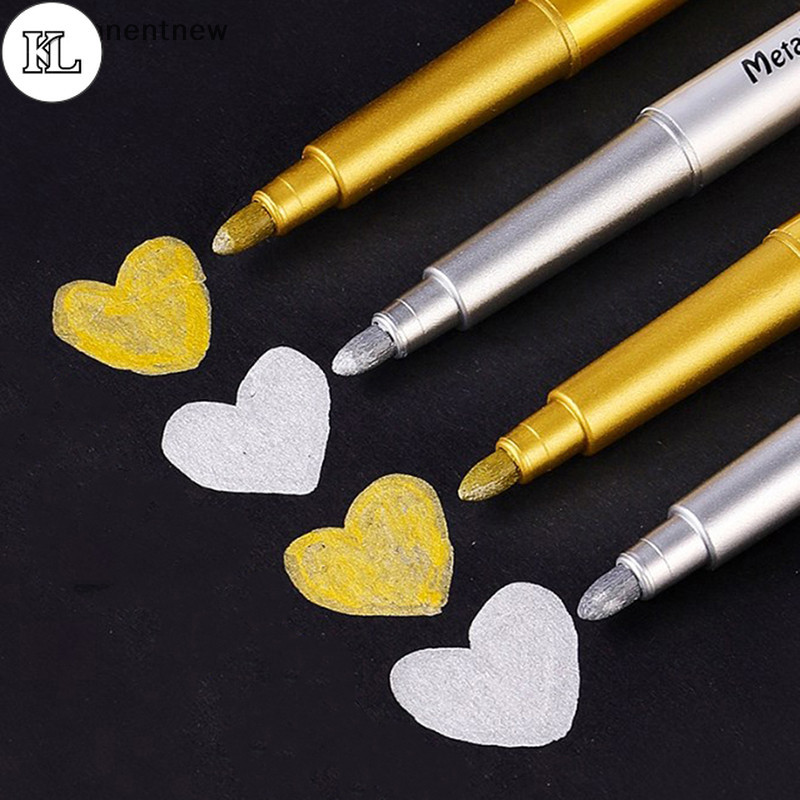 KL Gold Silver Colour Craft Pen Waterproof Paint Pen Sign Mark Metal ...