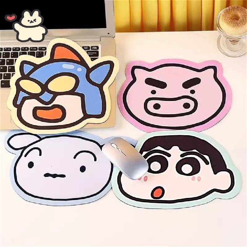 Anime Crayon Shin-Chan Cute Little White Office Work Mouse Pad | Shopee ...