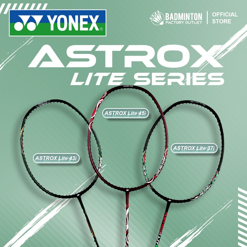 YONEX Astrox Lite 21i / 27i / 37i / 43i / 45i Badminton Racket - 5UG5 Max Tension 30 LBS 100% ...