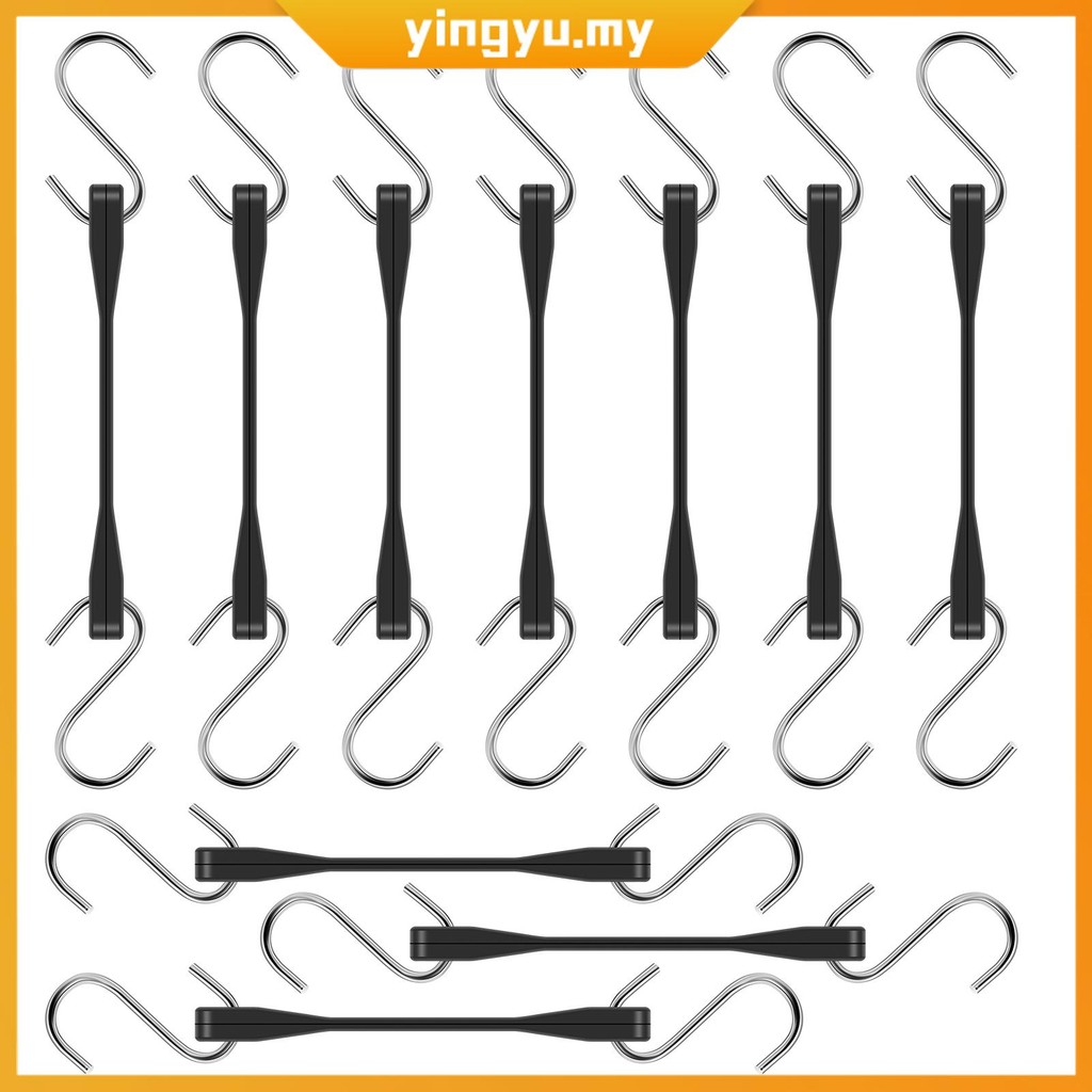 10Pcs Rubber Bungee Cords 6inch Heavy Duty Rubber Tie Down Straps with S Hook Outdoor ...