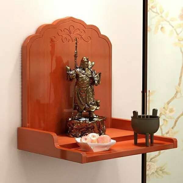 Solid Wood Incense Case Buddhist Niche Offering Table God of Wealth ...