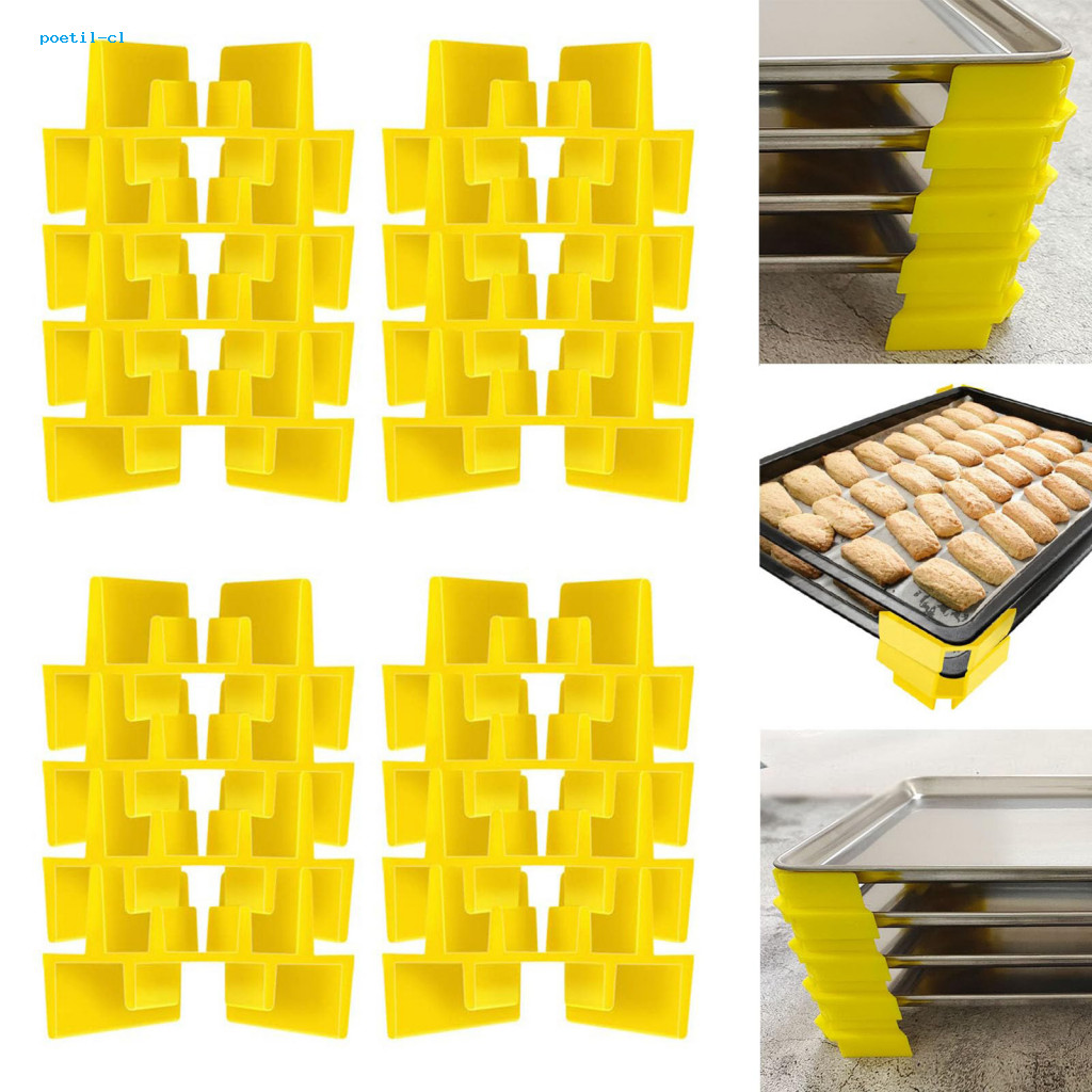 poetil Heavy-duty Tray Clips Corner Design Tray Stacker 12/16pcs Tray ...