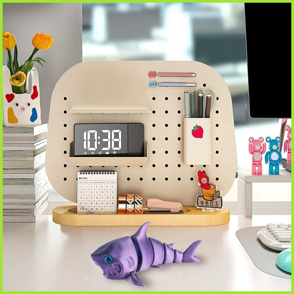 3D Printed White Shark Movable Animal Model 3D Printed Movable Shark ...