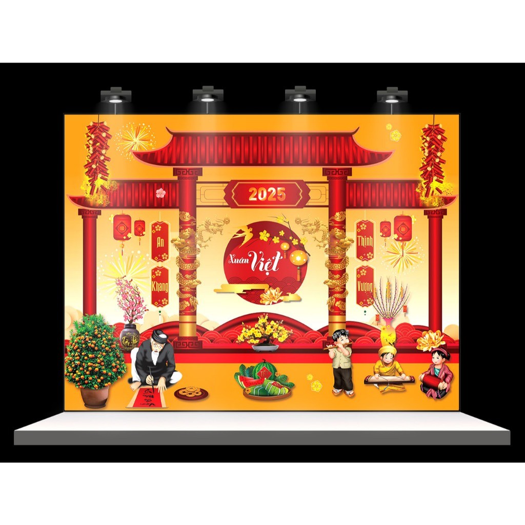 Backdrop CNY 2025 - DECORATIVE BACKGROUND CNY - WALL CANVAS PAINTINGS ...