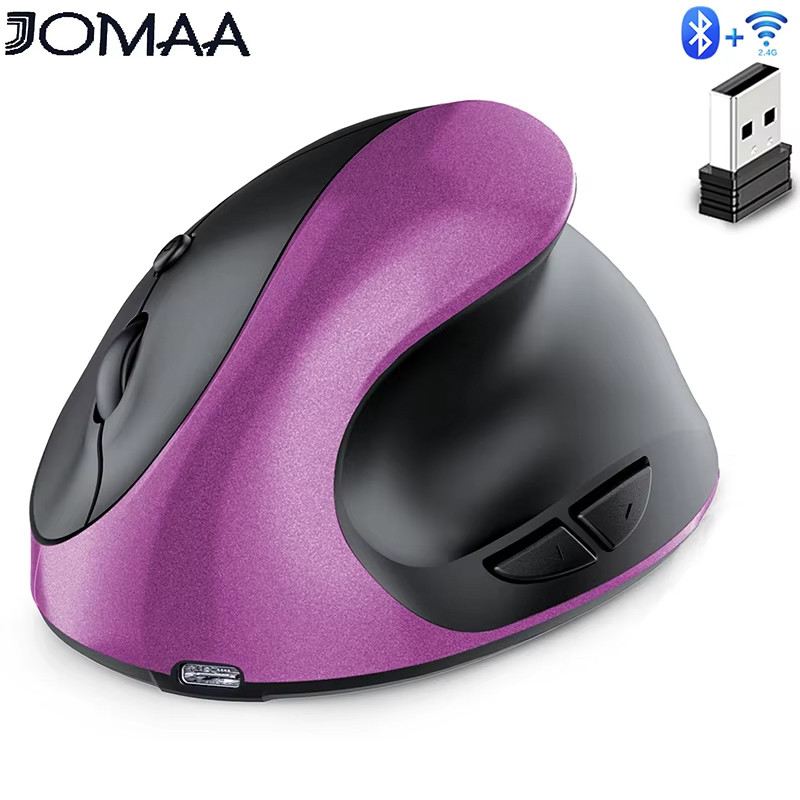 Jomaa Bluetooth 2.4G Wireless Vertical Mouse 1600DPI 6 Buttons ...