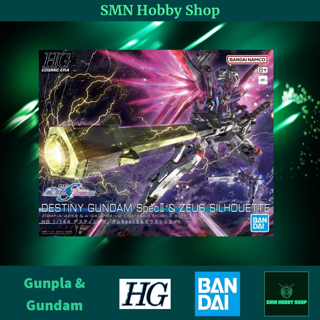 HG 1/144 Destiny Gundam Spec II & Zeus Silhouette 258 Gunpla Gundam ...