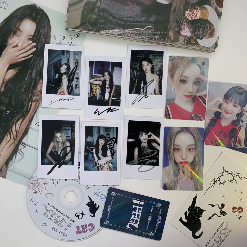(((G) I-dle Baby kms6.0 Qi I Feel Mini6 ABC Face Qi Polaroid Bonus Card ...