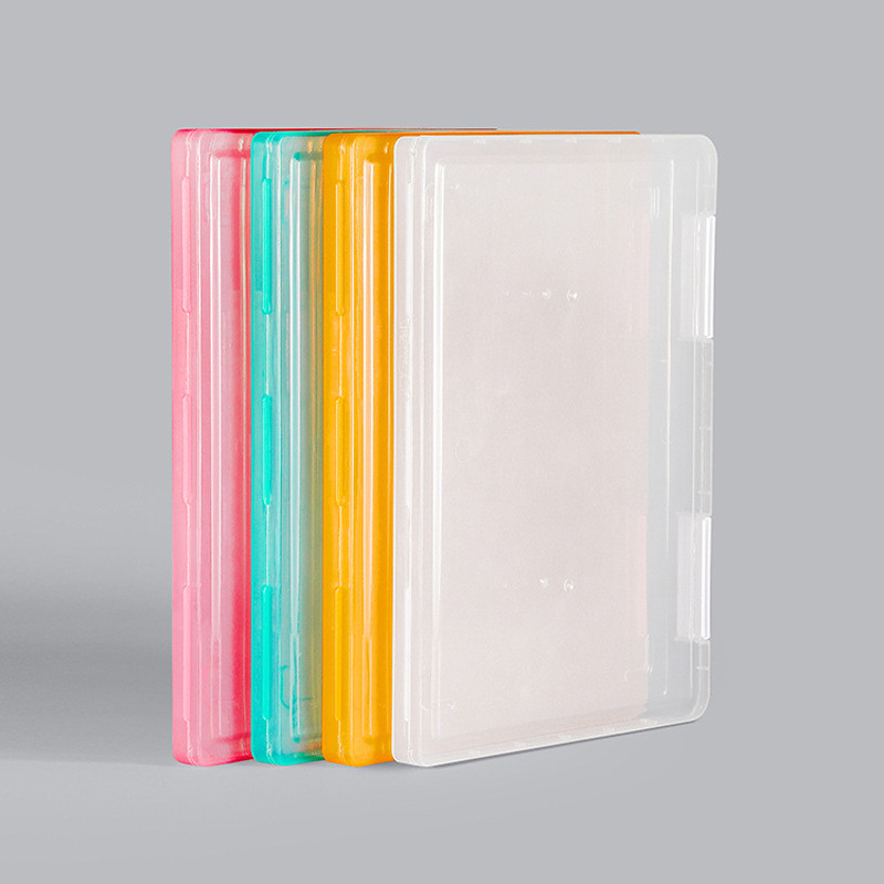 Portable A4 File Box Transparent Plastic Box Office Supplies Holder ...