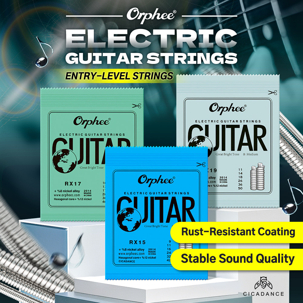 Orphee Electric Guitar String Set Austenitic Stainless Steel Wound ...