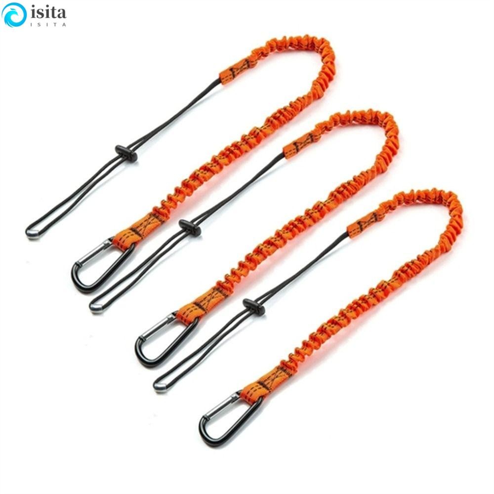 ISITA Safety Bungee Tether, Telescopic With Carabiner Hook Tool Safety ...