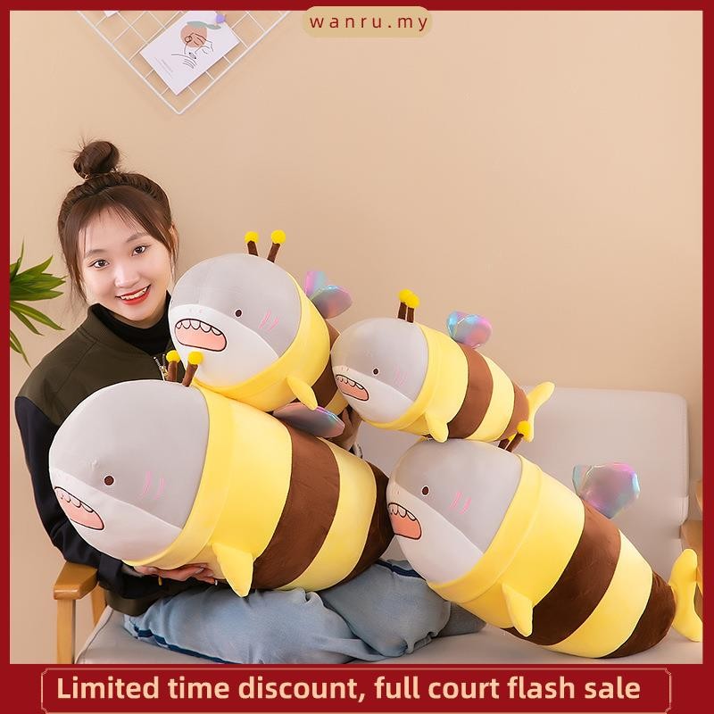 Moo Baby Shark Bee Patung Shark Plushie Plush Toy Pillow Plushie Patung ...