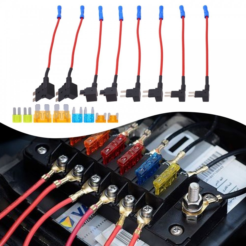 [BESTWFM] -Fuse Taps Set 4 Types Fuses Circuit Adapter and Fuse Kit for ...