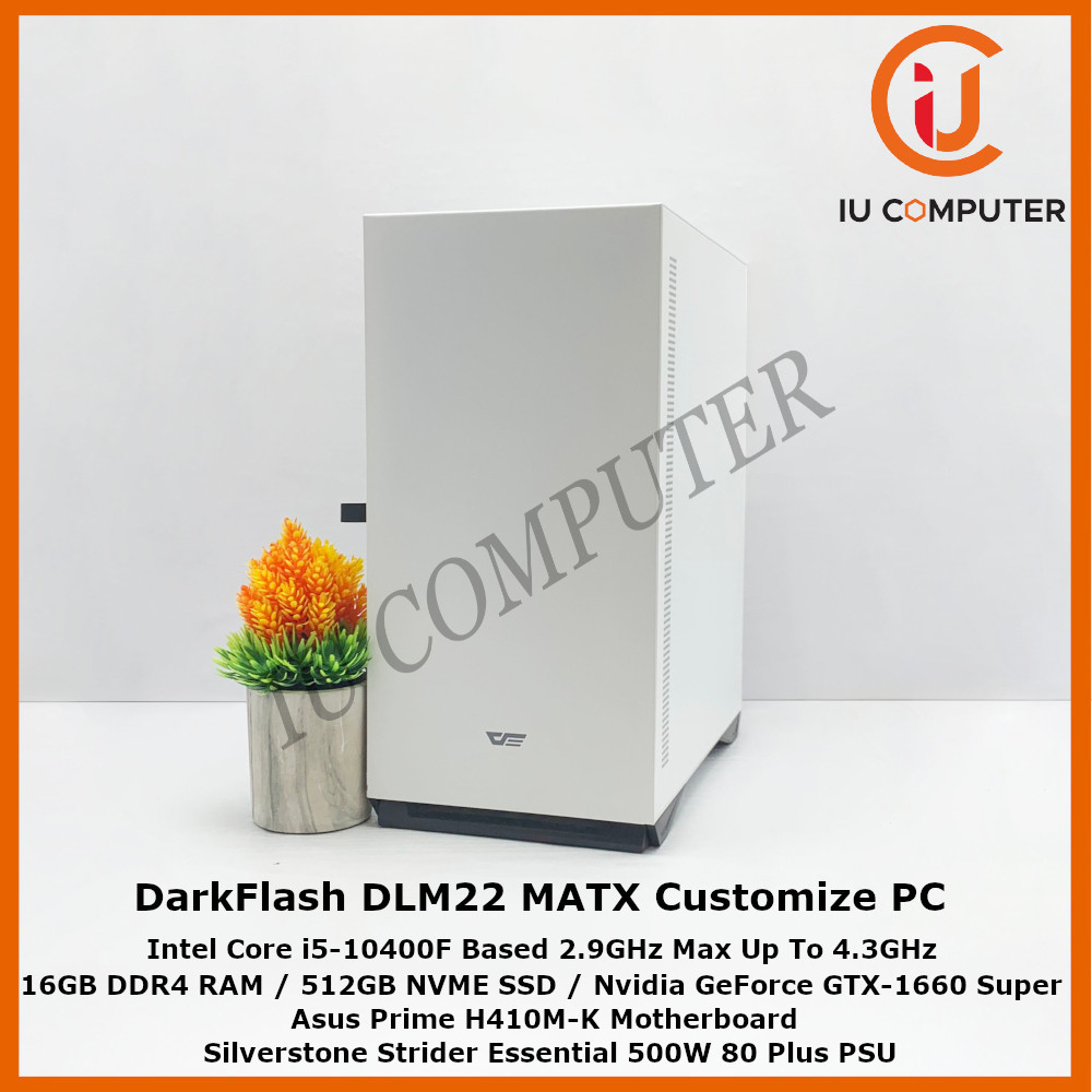 DARKFLASH DLM22 MATX CUSTOMIZE GAMING INTEL CORE I5-10400F 16GB RAM ...