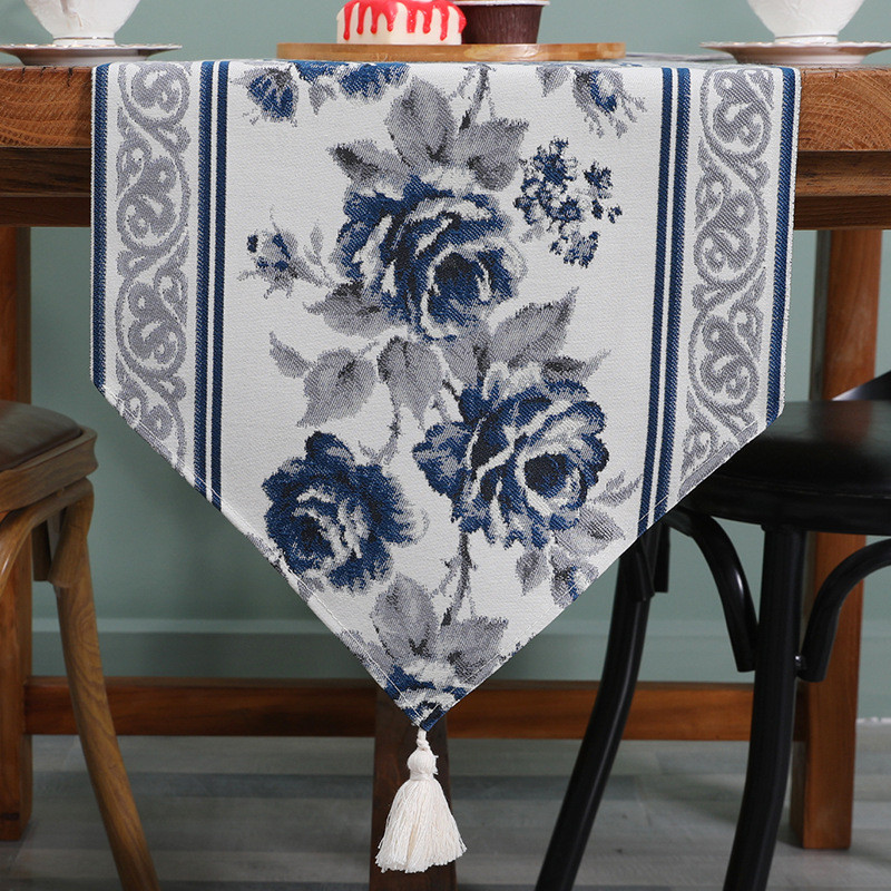 New Chinese Table Runner Classical Embroidered Tassel Table Runner ...