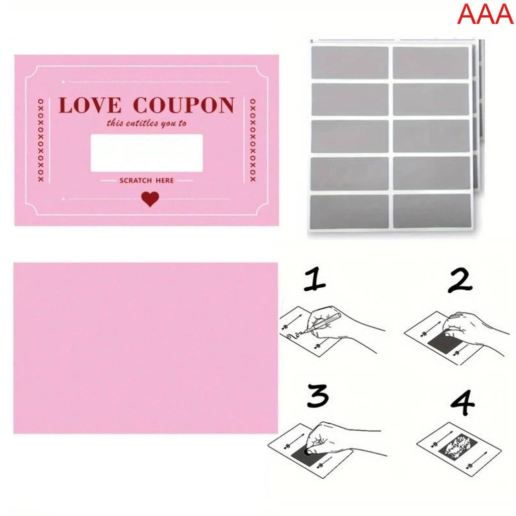 Valentines Scratch Off Love Notes Cards Love Note Scratch Off Cards for ...