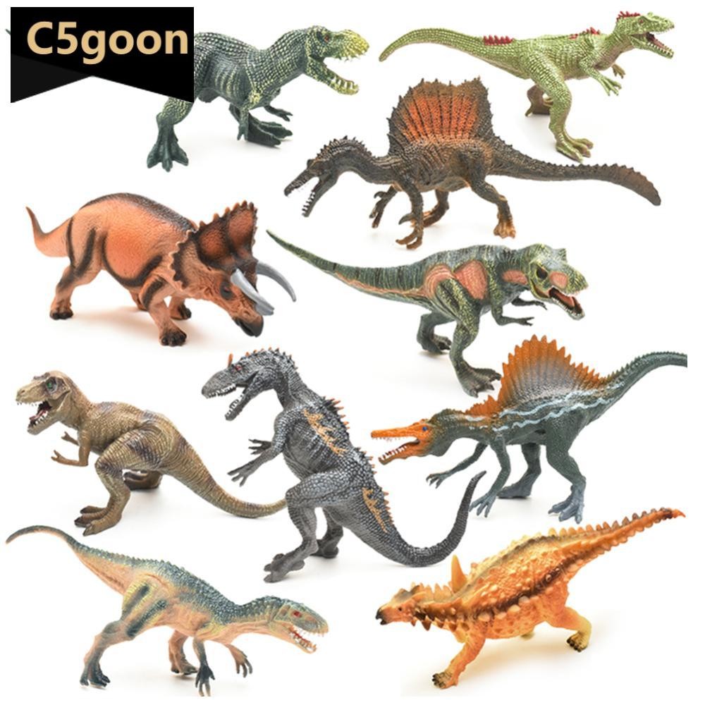 C5GOON 2/4Pcs Solid Dinosaur Model Set Kids Tyrannosaurus Triceratops ...