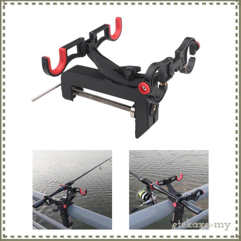 [EtekaxaMY] Fishing Boat Rod Holder Two Heads Deck Mount Clamp on ...