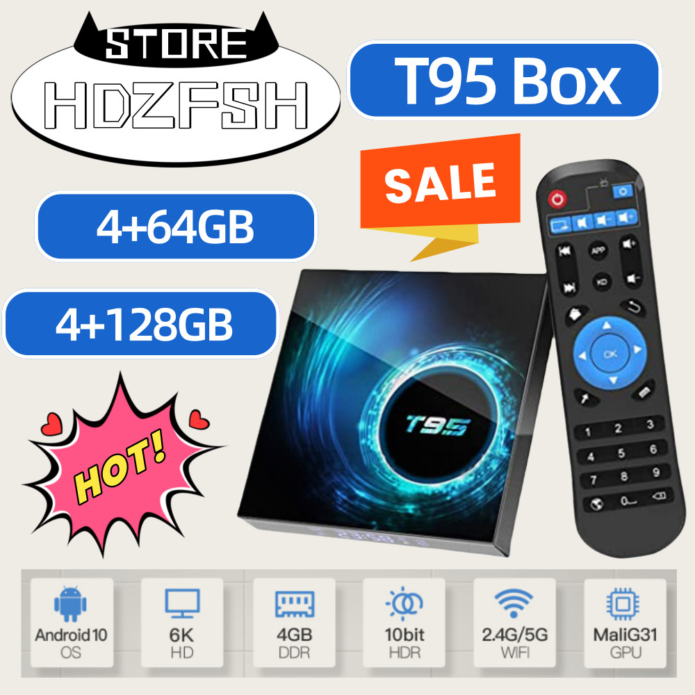 6K HDR streaming box 4+64GB/128GB dual band WiFi Android 10.0 4GB RAM ...