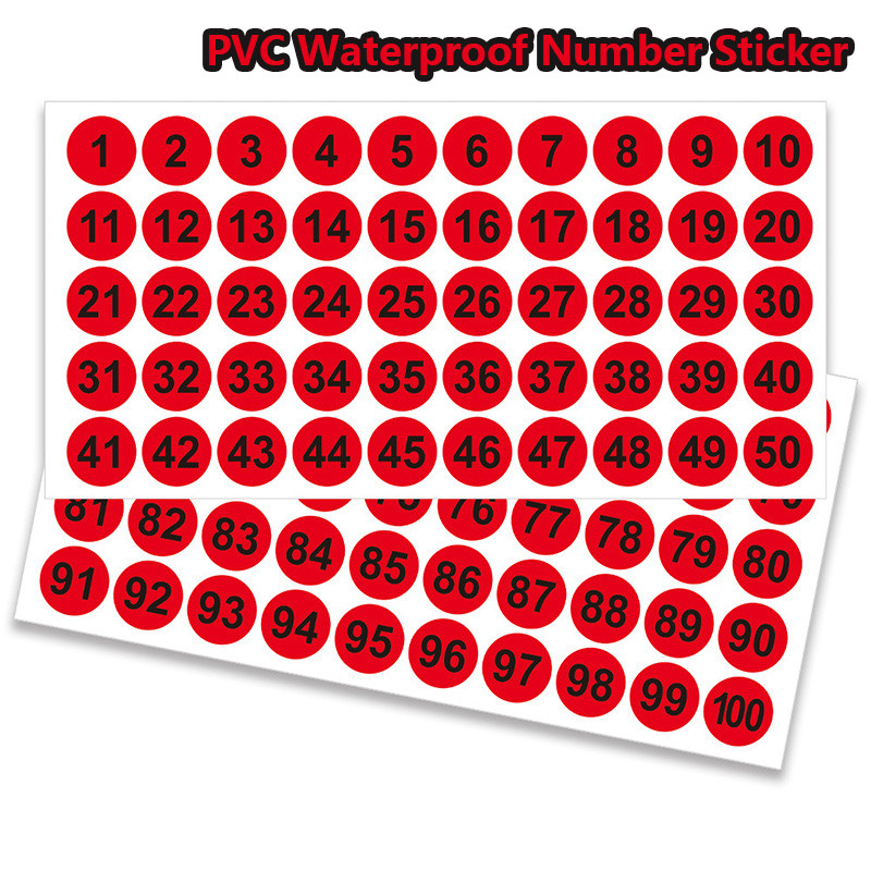 PVC Number Labels Waterproof Self Adhesive Floor Table Contest Bulk ...