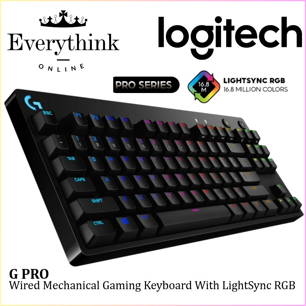 LOGITECH G PRO WIRED MECHANICAL GAMING KEYBOARD WITH LIGHTSYNC RGB / GX ...