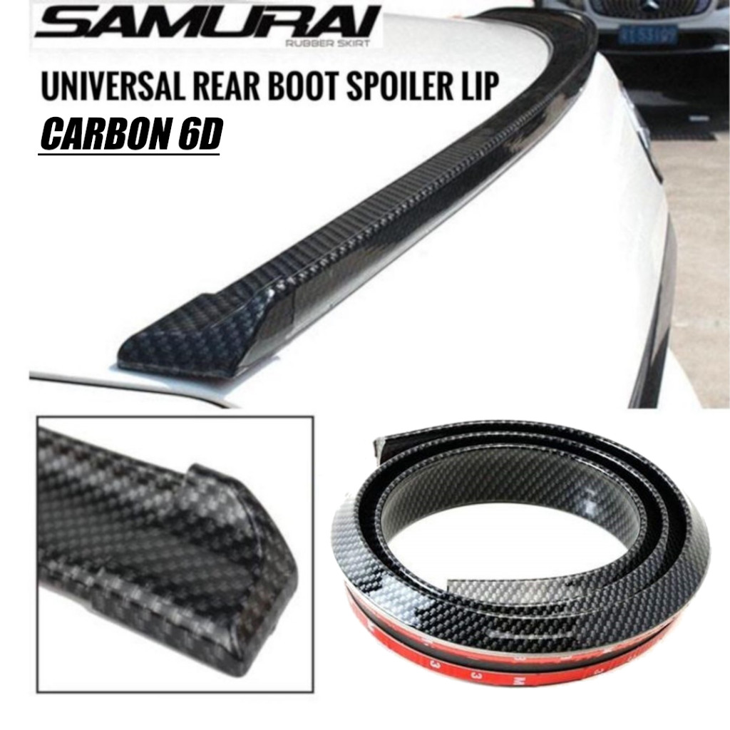 6D Carbon Samurai Spoiler Car Rear Bonnet Boot Trunk Lip Rear ...