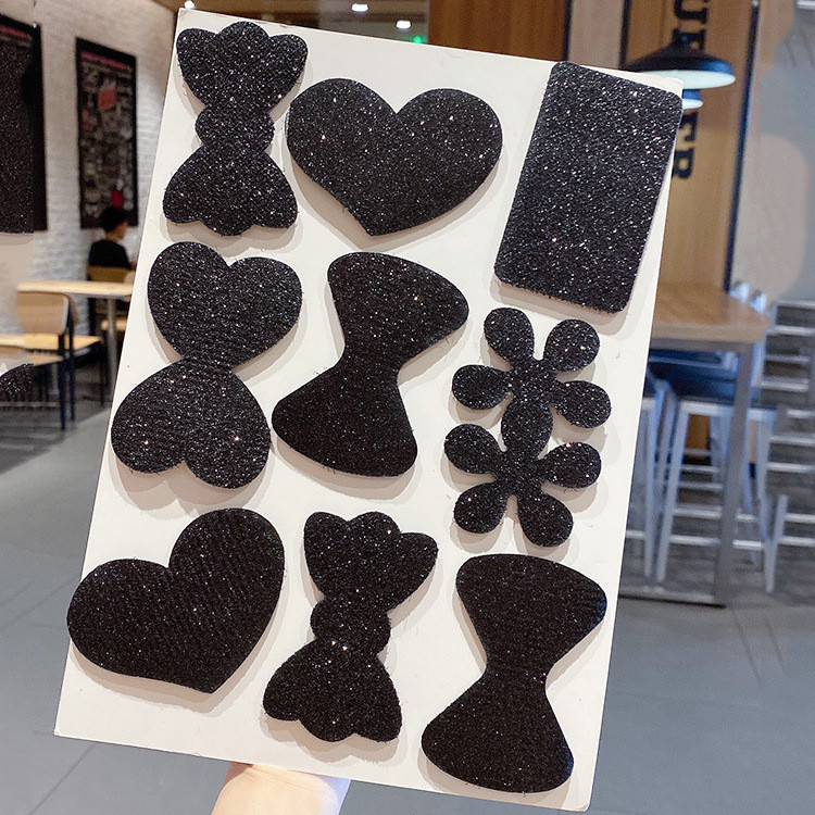 Sticky Head Bangs Post Female Broken Hair Magic Sticker Simple Black ...