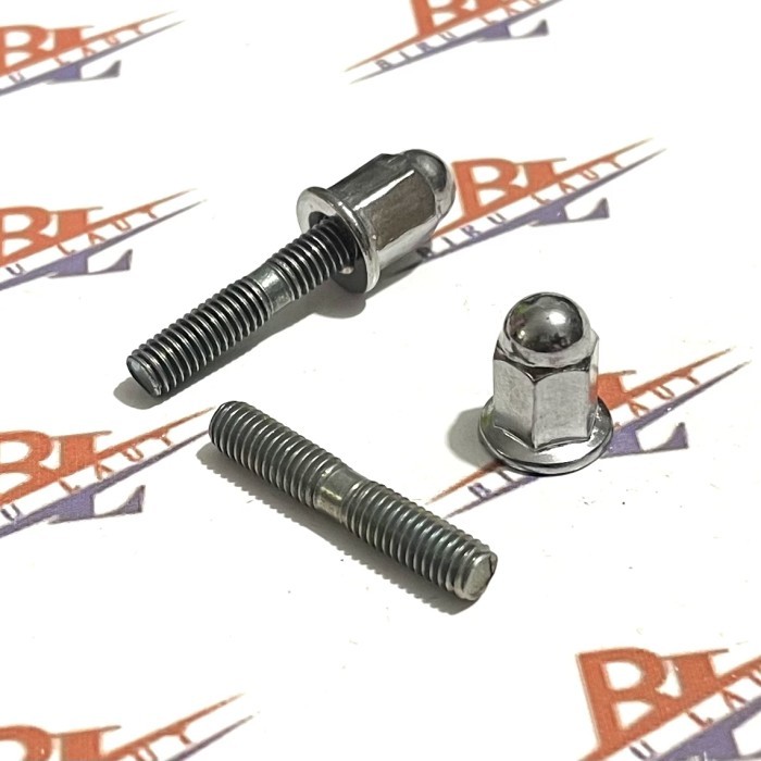Set of 6x6 Exhaust Planting Bolts + M6 Cap Nuts Key 10 Vega Jupiter ...