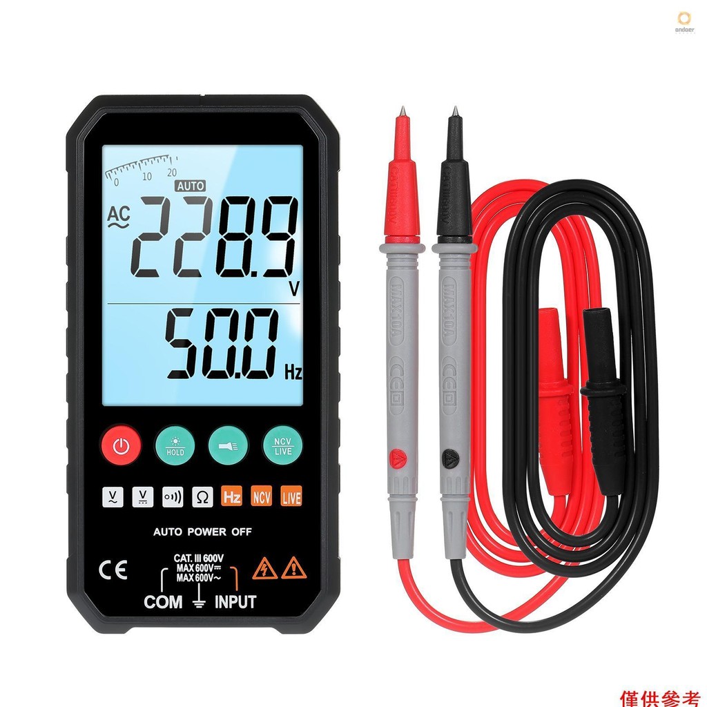 Ado)Mastfuyi Portable Digital Multimeter 6000-Count LCD Display with ...