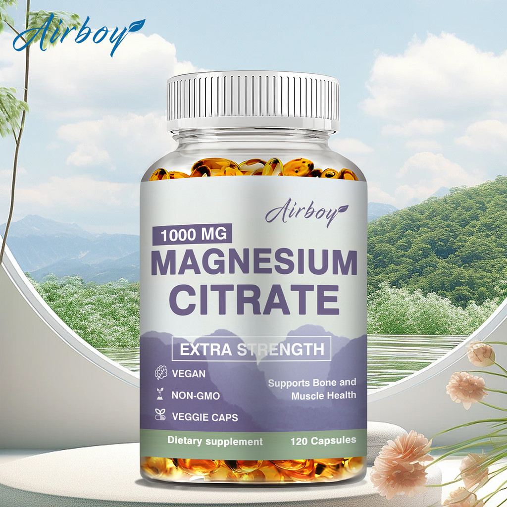 Airboy MAGNESIUM CITRATE，120 capsules, essential minerals for the human ...
