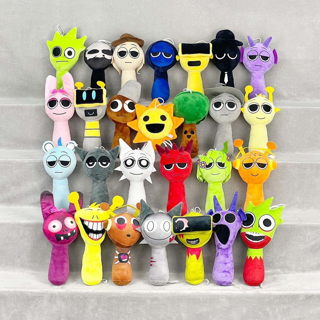 Sprunki Plush Toy Sprunki Incredibox Game Gray Wenda Oren Stuffed Doll ...